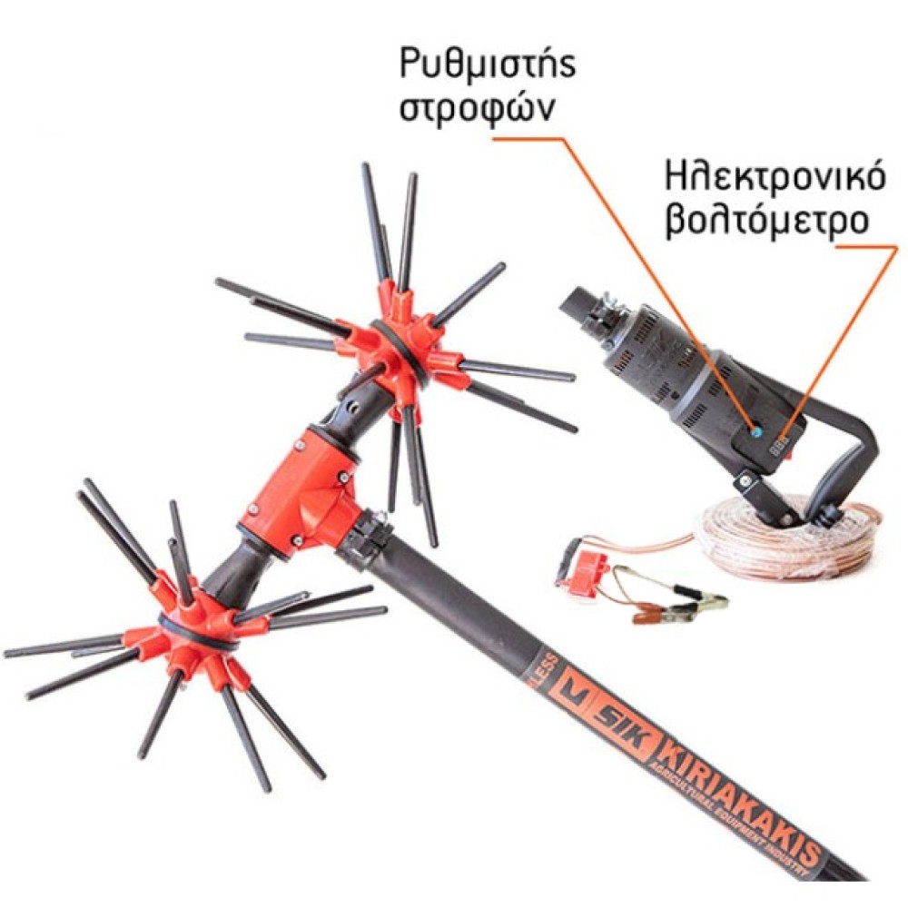 Ελαιοραβδιστικό Sik power με BRUSHLESS μοτέρ & carbon καλάμι αχινός 4x4 ...