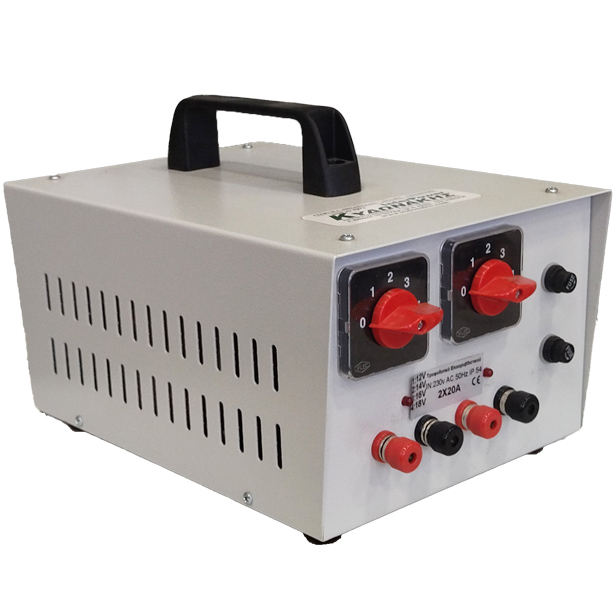 Convertor 230v to 12v for 2 machines with 2 separate switches