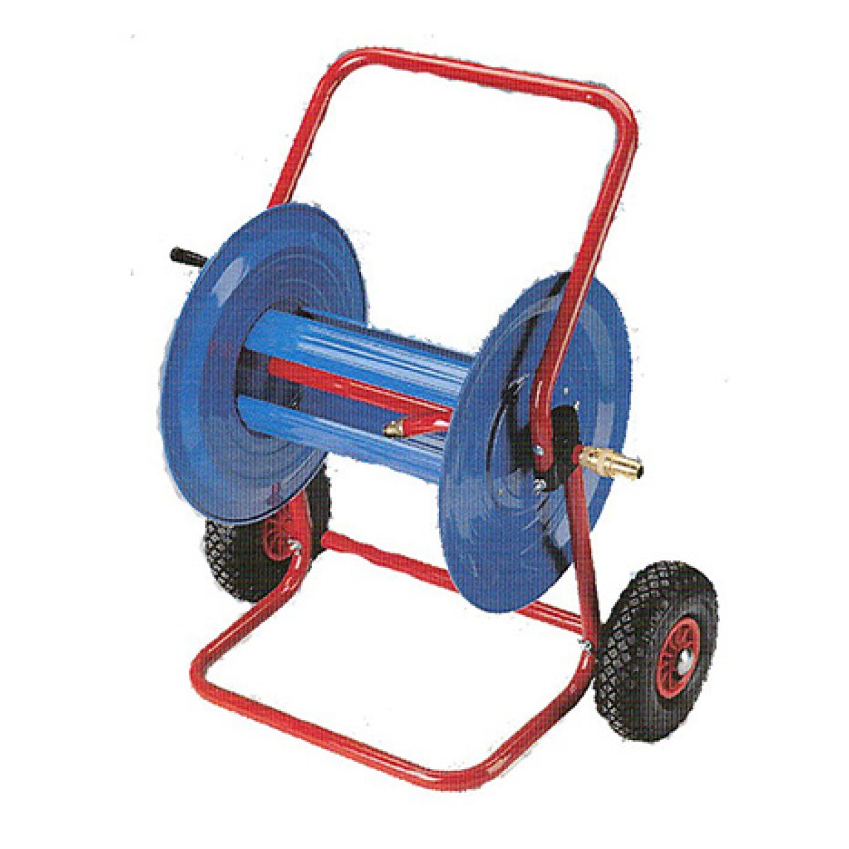 Hose Reel Trolley Metallic Italy with inflated wheels