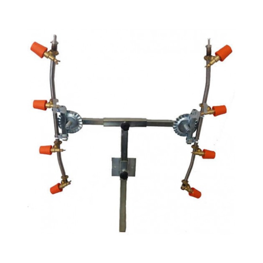 Spraying Bar INOX 4 + 4 tips for tractor