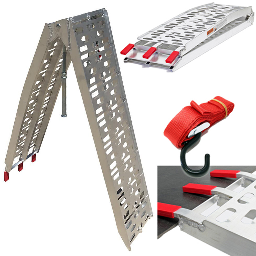 Interpower ramp with strap and support leg